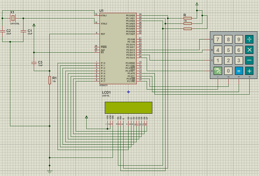 Interfacing 4x4 Keypad Matrix With 8051 Microcontroller